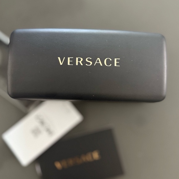 Versace | Accessories | Versace Black And Gold Sunglasses Case Box New ...